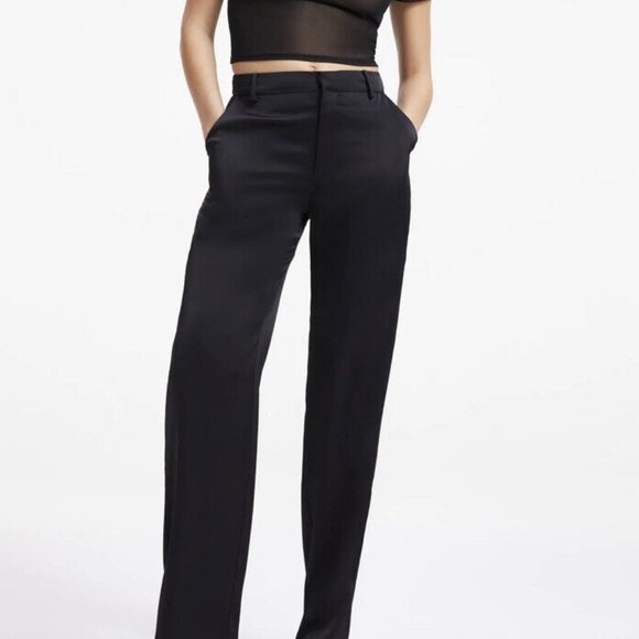 Good American | Pants & Jumpsuits | Good American Satin Pants Trousers ...